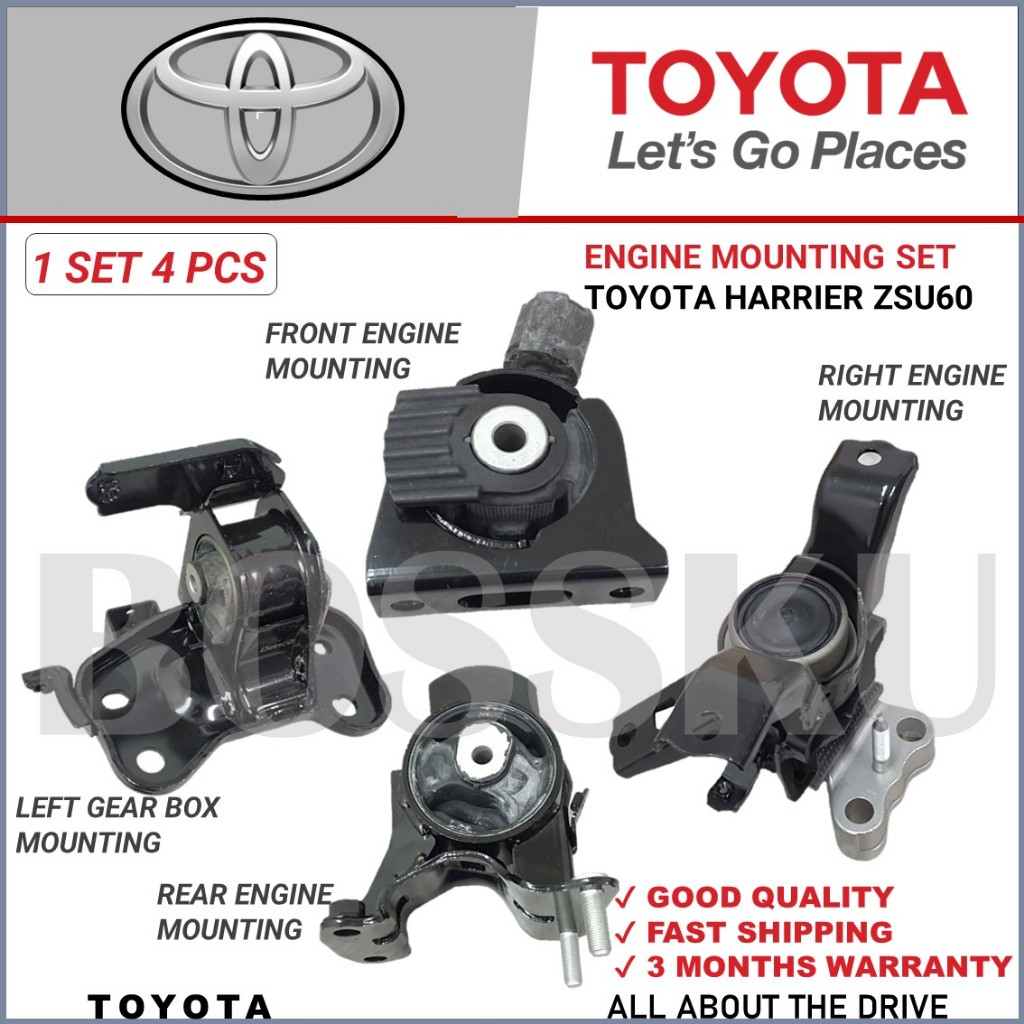 ENGINE MOUNTING KIT - TOYOTA HARRIER ZSU60 (2015) - 1 SET 4 PCS ...