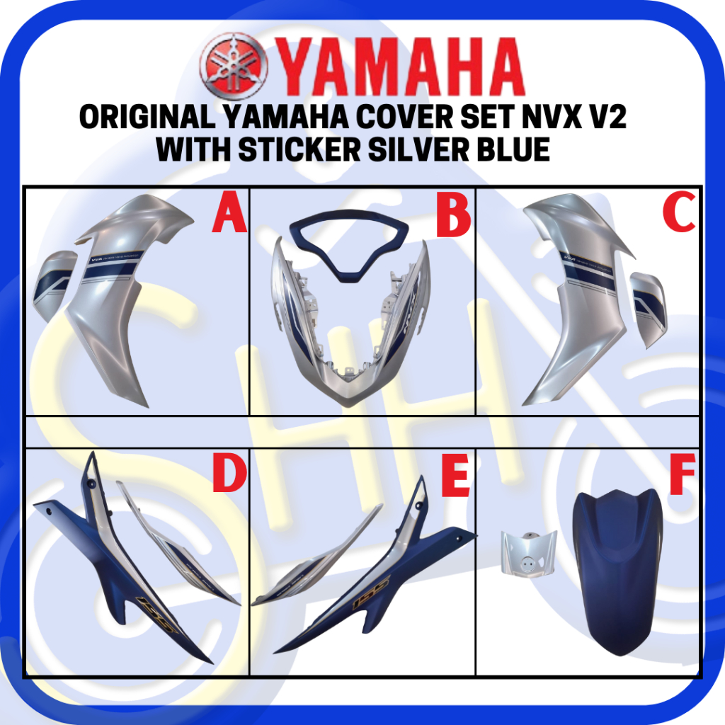 ORIGINAL YAMAHA COVER SET BODY SET MOTOR NVX V2 ABS NEW COLOUR BLUE ...