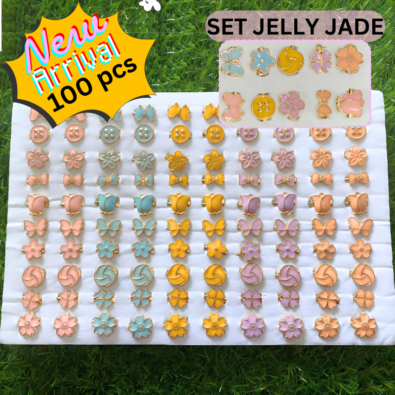 Kerongsang jelly【100pcs Brooch】Pin Tudung Bruch Pin Jelly Jade Pin ...