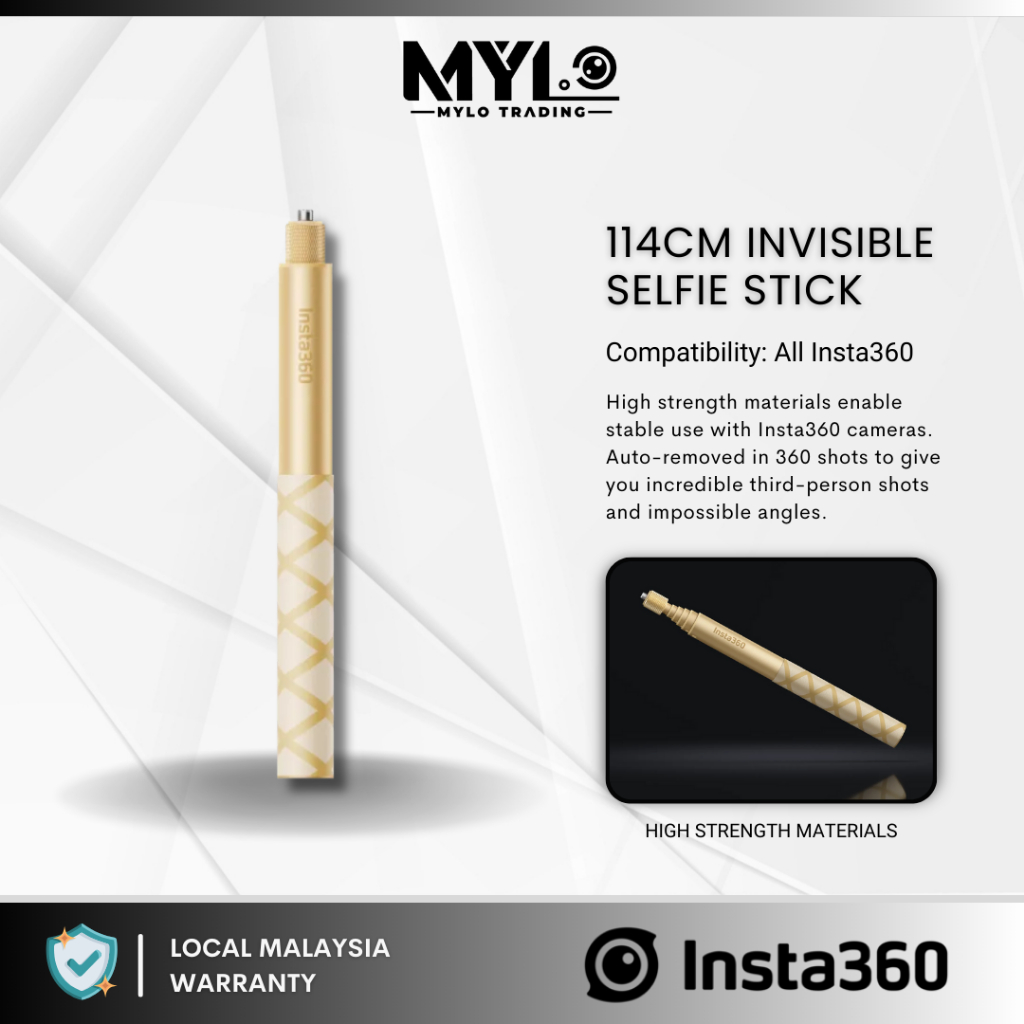 Insta360 Invisible Selfie Stick 114CM & Power Selfie Stick For Insta360 ...