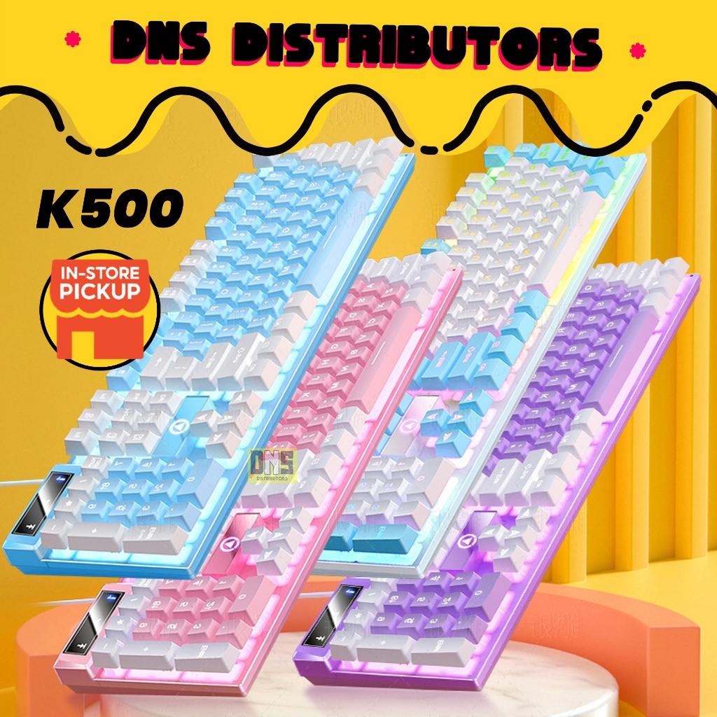 K500 Luminous Backlit Mechanical Gaming Keyboard RGB Light Suspended ...