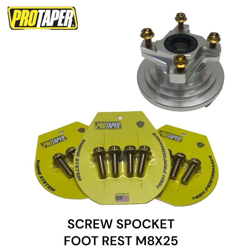 PROTAPER REAR SPOCKET SCREW GOLD SET M8X25 | Shopee Malaysia