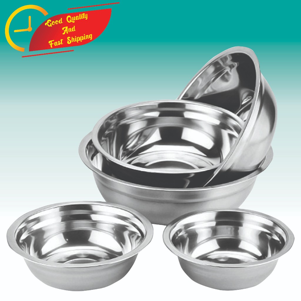 MAS Stainless Steel Basin Bowl/Mixing Bowl/Seasoning Bowl (14CM/16CM ...