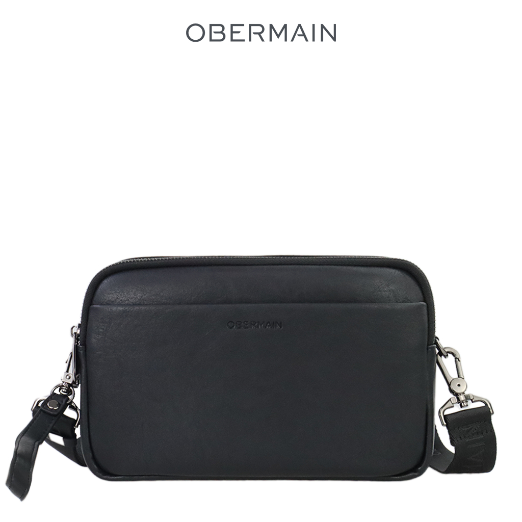 OBERMAIN Men's Clutch / Synthetic Leather / Black / OBS454P1 | Shopee ...