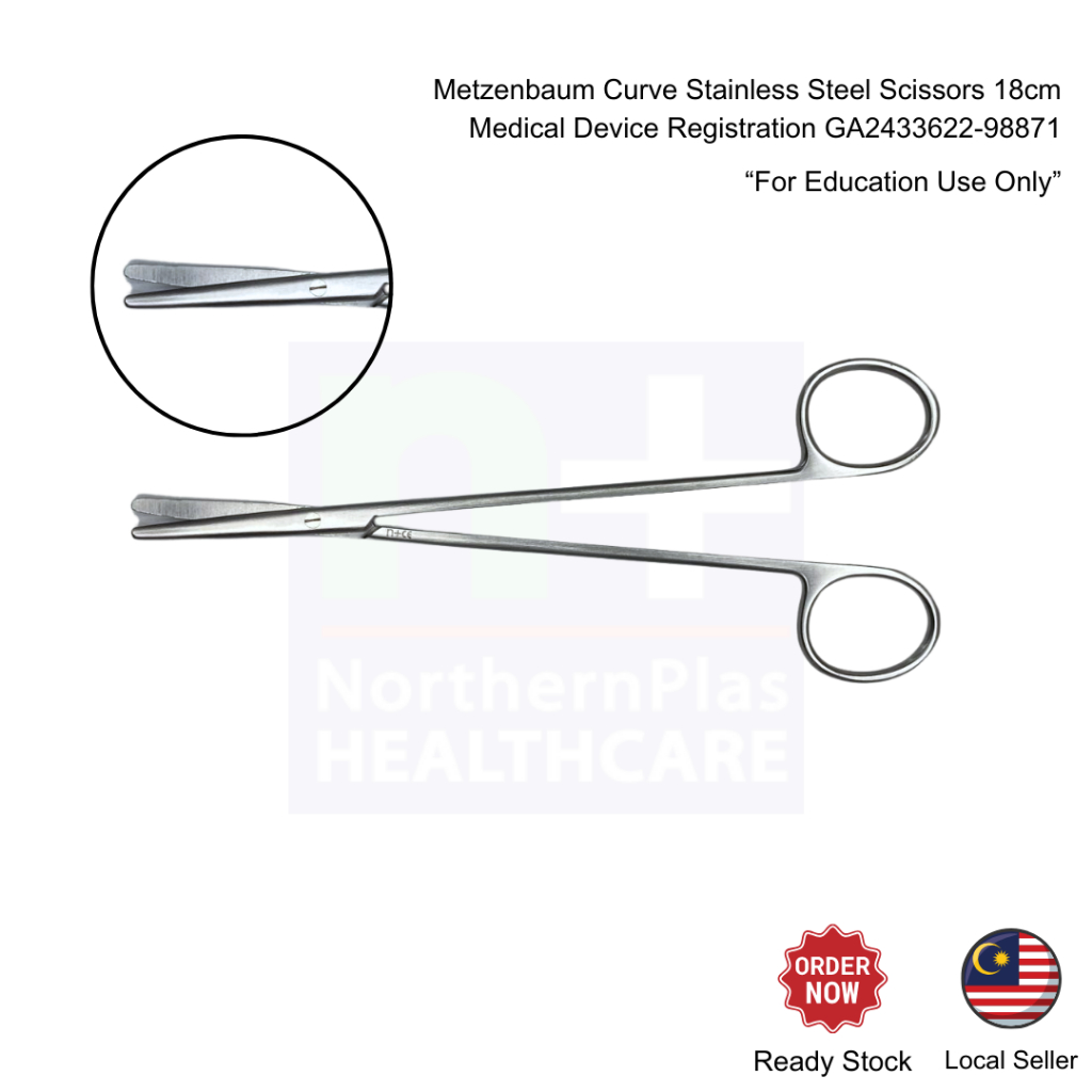 Metzenbaum Curve Stainless Steel Scissors 18cm | Shopee Malaysia