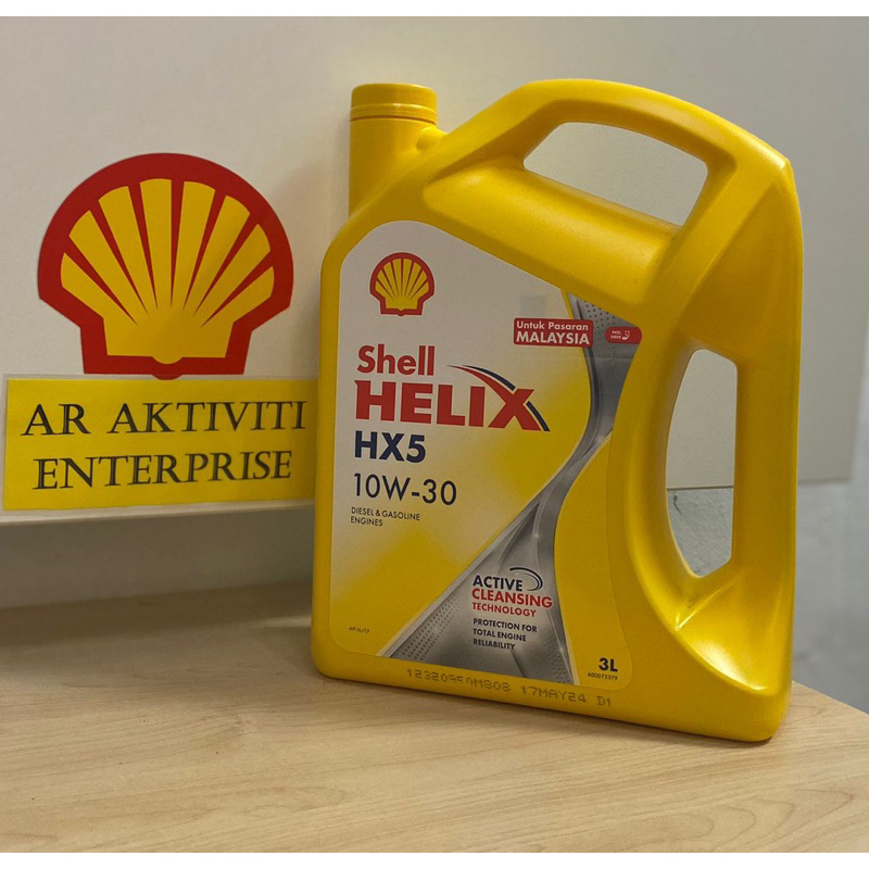 Shell Helix HX5 10W-30 3L 100% Shell Original Oil | Shopee Malaysia