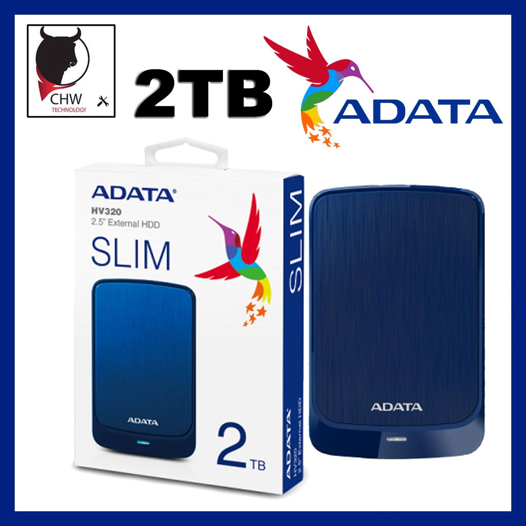 ADATA ORIGINAL MALAYSIA EXTERNAL HDD HARD DISK HARD DRIVE HV320 (2.5'') SLIM PORTABLE 2TB ...