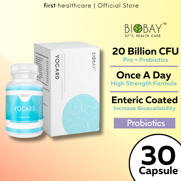 Biobay Yogard Probiotics 20 Billion CFU with Prebiotics Inulin Lactobacillus Strain Gut Health ...