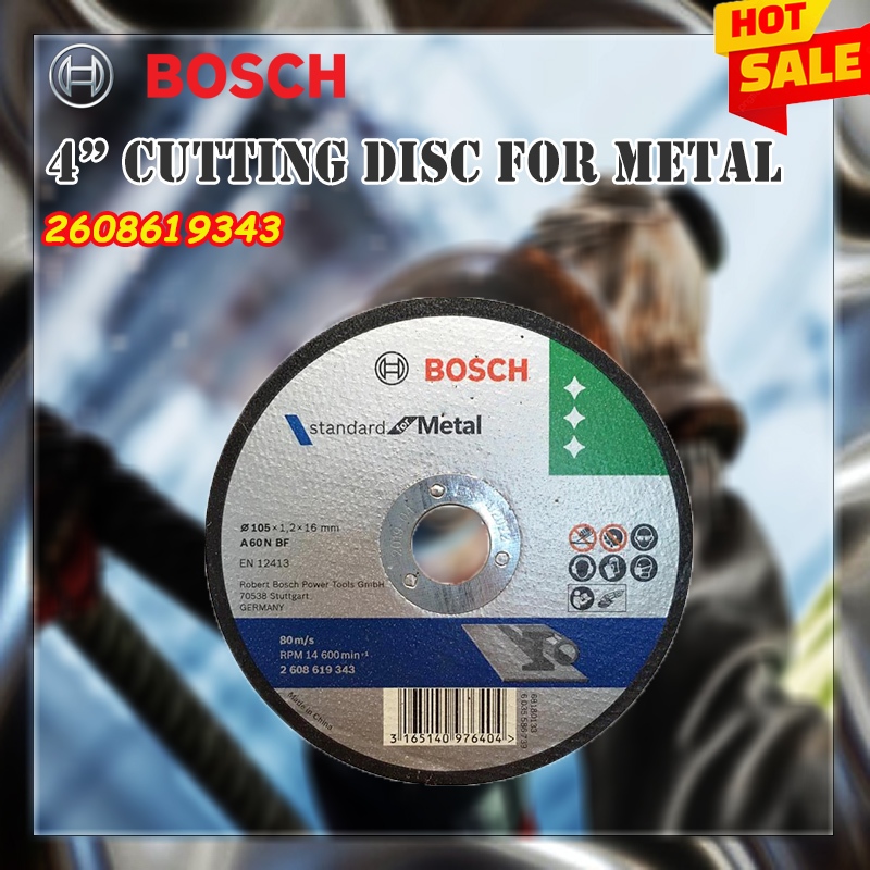 Bosch Cutting Disc for Metal 4″x1.2x16mm Eco 2608619343 | Shopee Malaysia