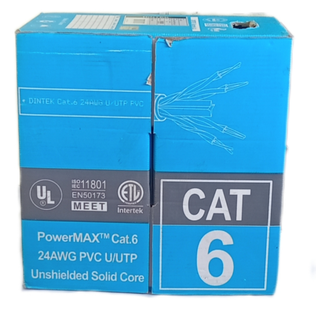 DINTEK PowerMAX 4P Cat.6 U/UTP 24AWG PVC Cable - Blue ( 1101-04305 ...