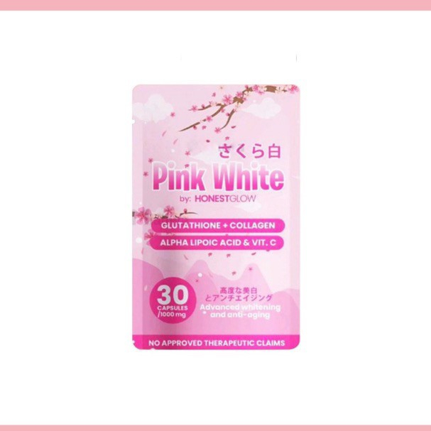 Honest Glow Pink White Glutathione 30 Capsules | Shopee Malaysia
