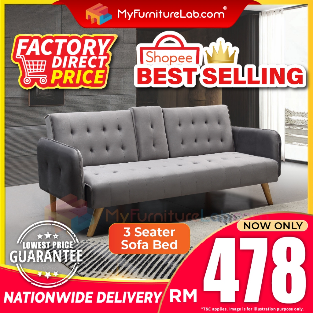 【PRE-ORDER,DELIVER 5/2/25】𝐌𝐘𝐅𝐔𝐑𝐍𝐈𝐓𝐔𝐑𝐄𝐋𝐀𝐁®: THOMAS Sofa Bed 3 Seater 4 ...