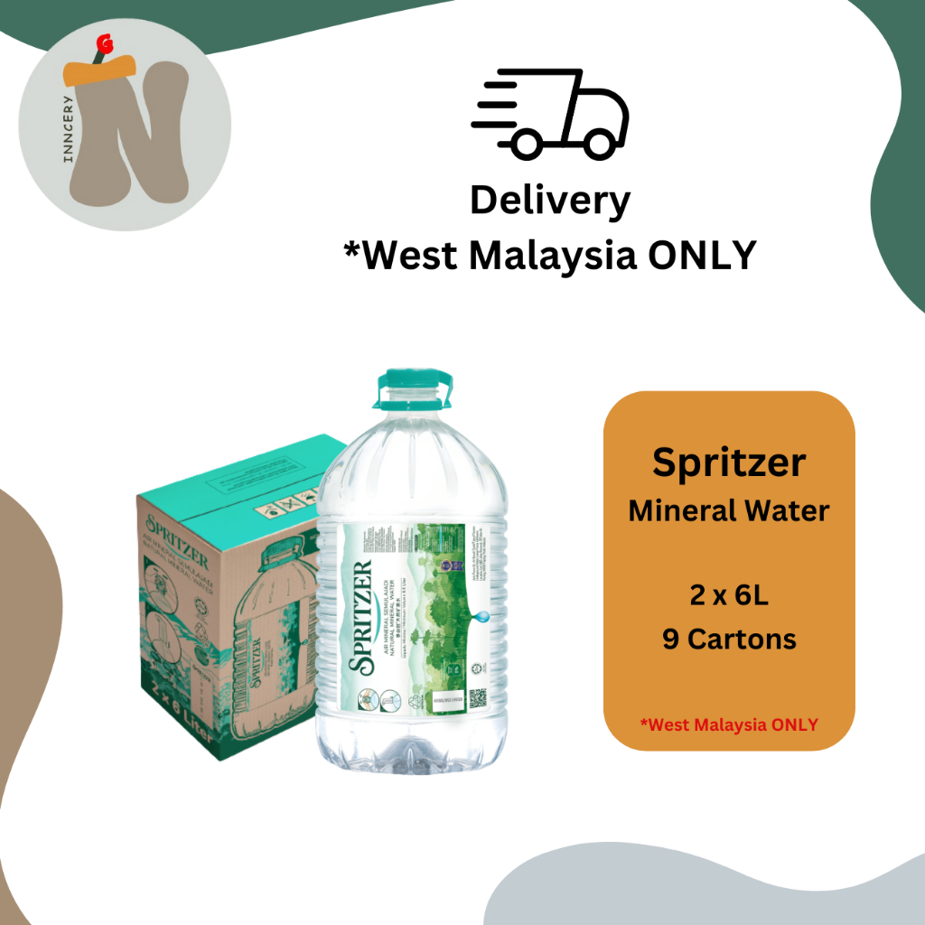 Spritzer Natural Mineral Water 2 x 6Lit (9-12Cartons) | Shopee Malaysia