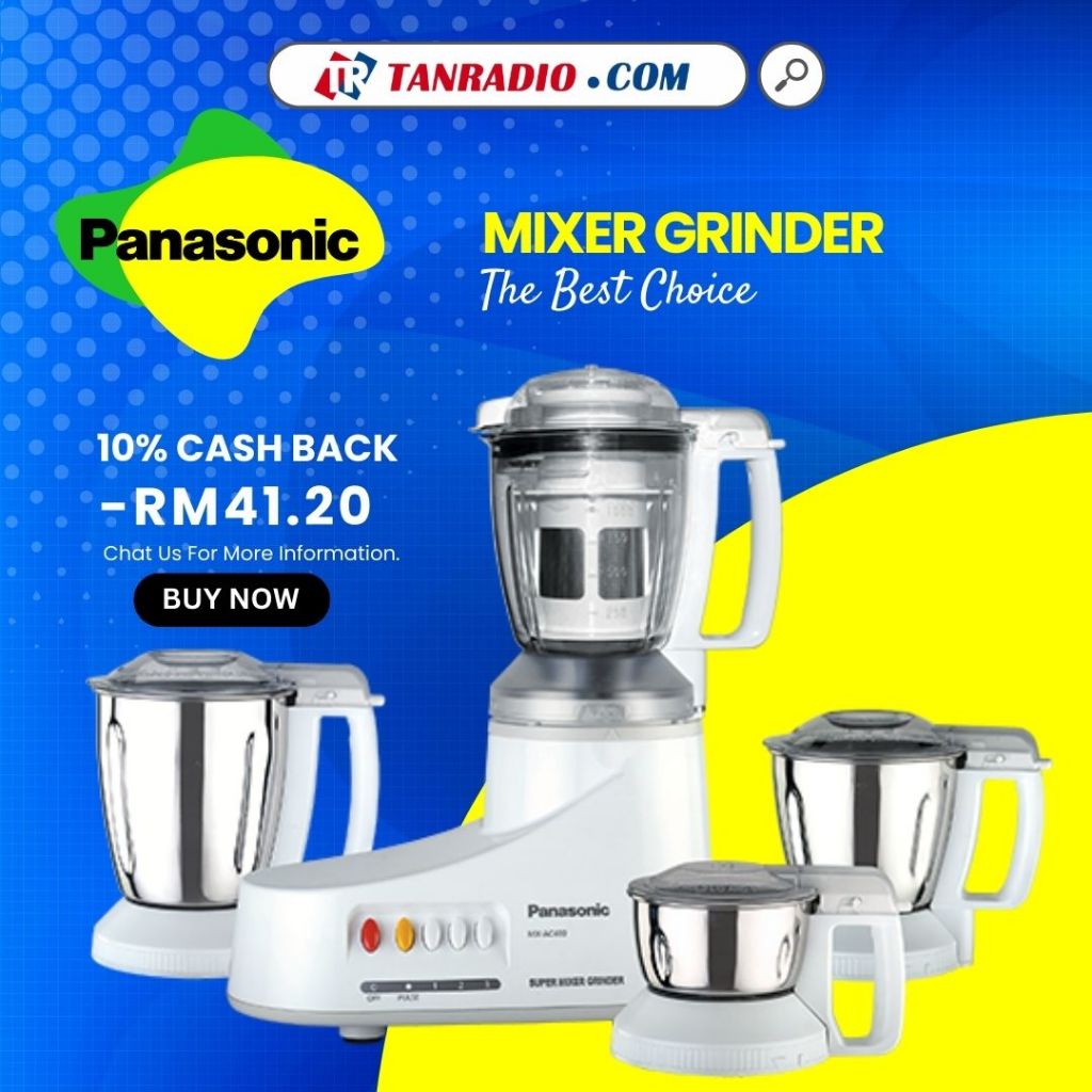 Panasonic 4 Jars Grinder With Fruit Pusher MX-AC400W | Shopee Malaysia