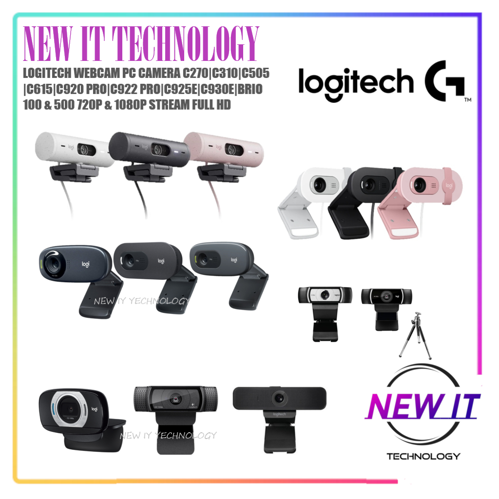LOGITECH WEBCAM PC CAMERA C270|C310|C505|C615|C920 PRO|C922 PRO|C925E ...