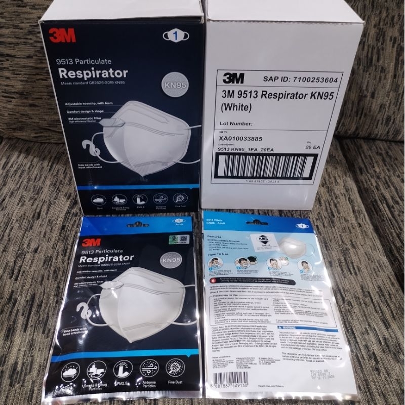 3M 9513 Particulate Respirator KN95 Mask 1pc/pack individual packing ...