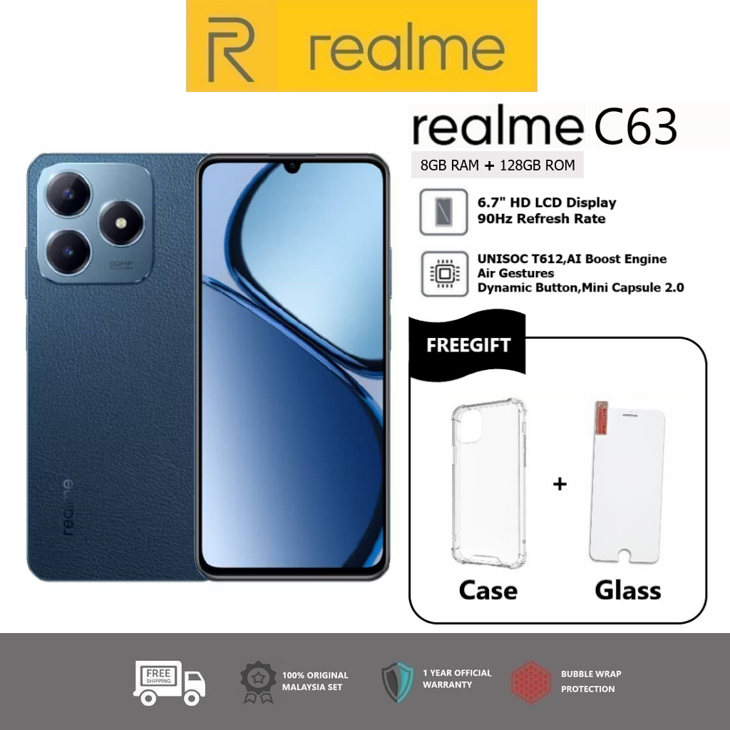 REALME C63 128GB+8GB(+8GB) RAM | 50MP CAMERA SIDE FINGER PRINT | 45W ...
