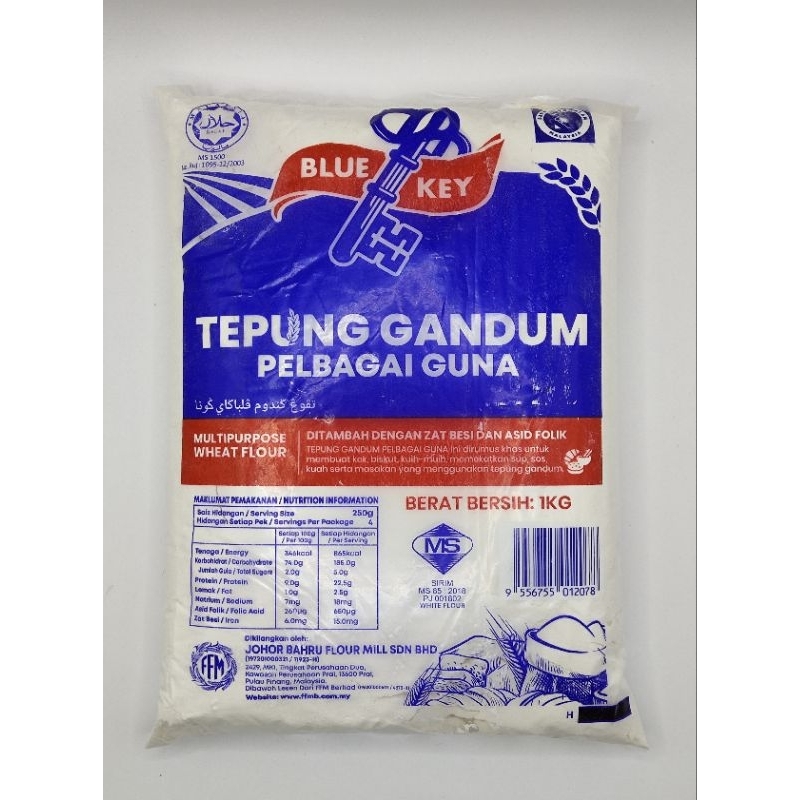 TEPUNG GANDUM BLUEKEY 1KG | Shopee Malaysia