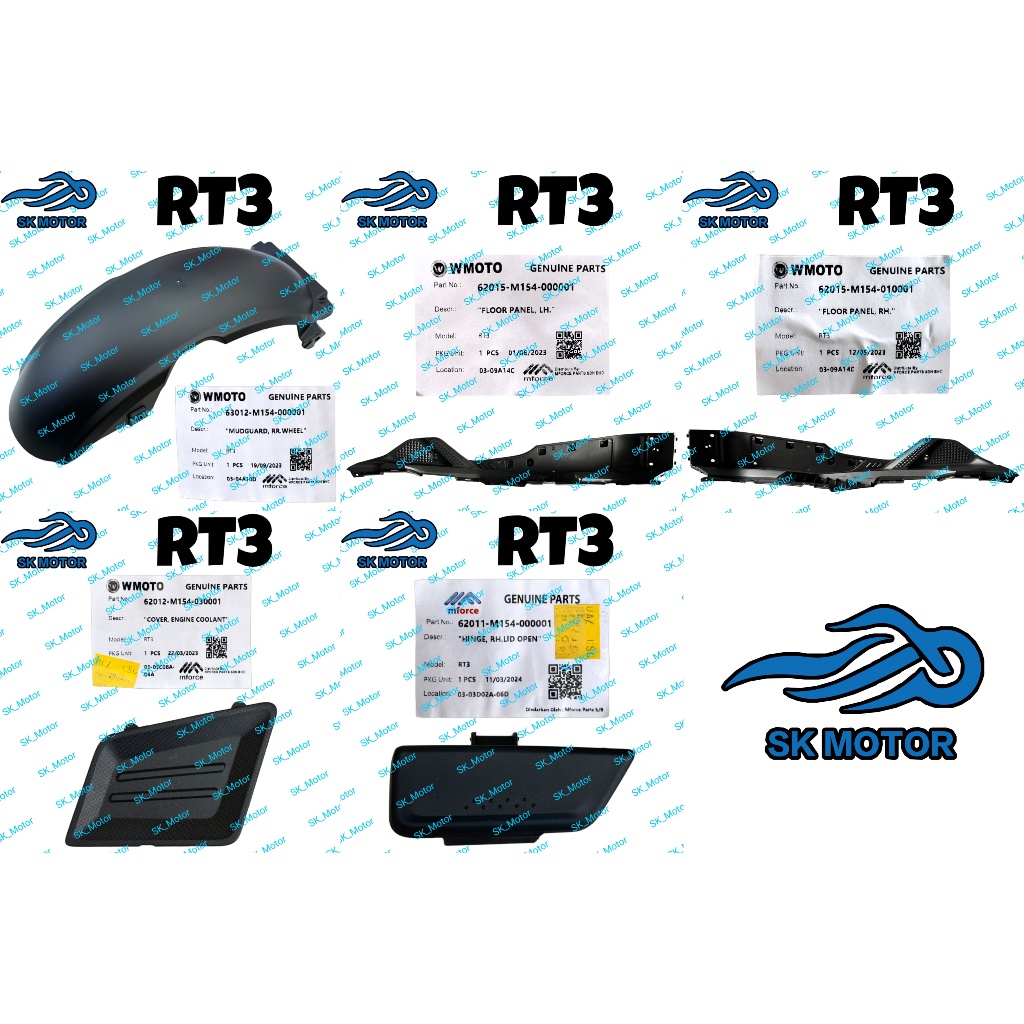 WMOTO RT3 Scooter 250 RT3S Original Inner Cover Rear Wheel Mudguard ...