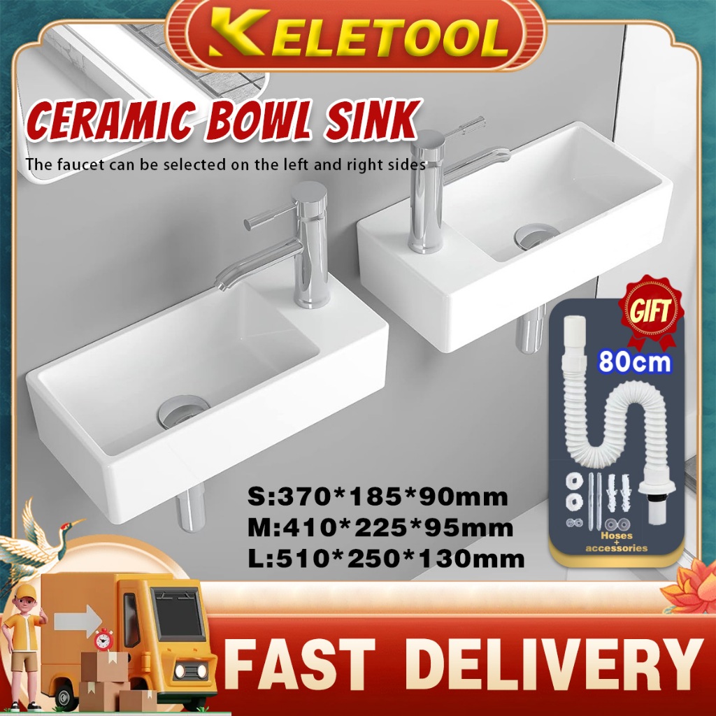 sinki bilik air Toilet Sink Ceramic Basin Sink Wall Hung Basin Sink ...