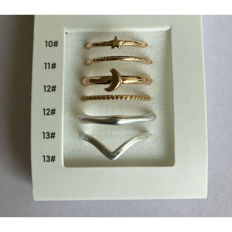 NEW ITEM!!! From GU, Japan 🇯🇵. 6 💍 rings in one price, RM19.90 | Shopee ...