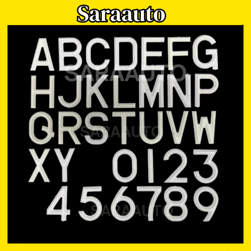 (MH) Car Plate Number Alphabet / Number Plate Kereta Standard Font ...