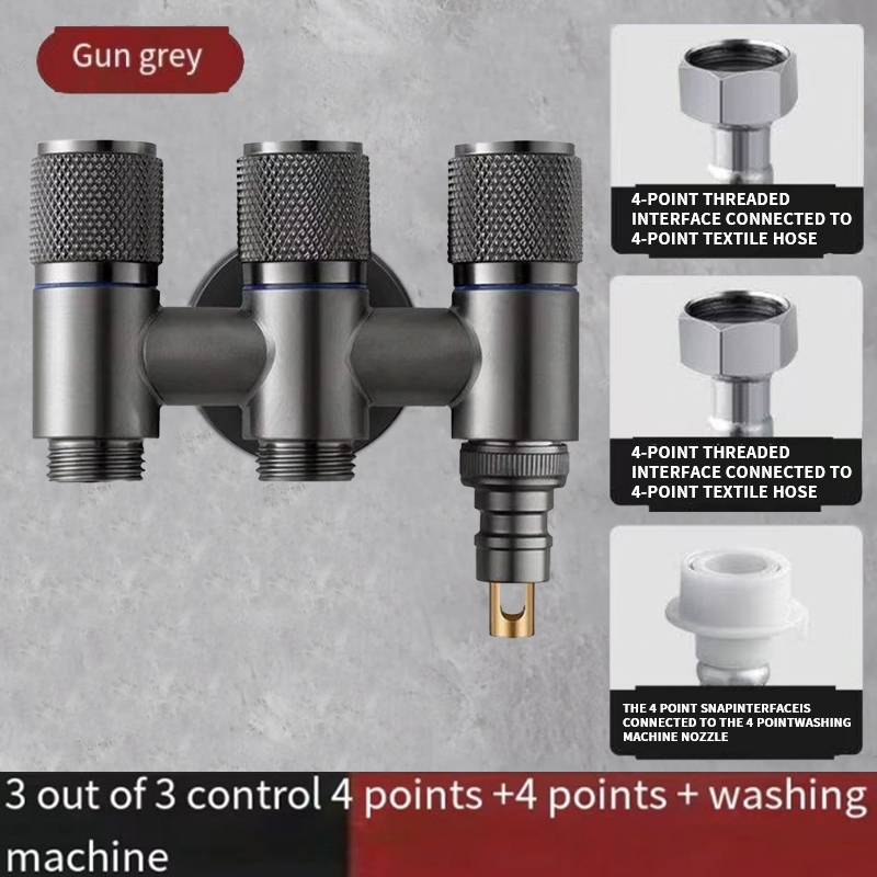 Dual Control Two Way Stop Angle Valve Brass material Bathroom toilet ...