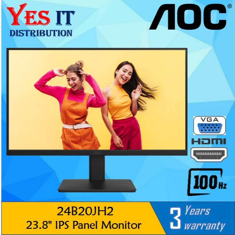 AOC 24B20JH2 1ms / 24B15H2 8ms 23.8" Full HD 100Hz Adaptive Sync IPS ...