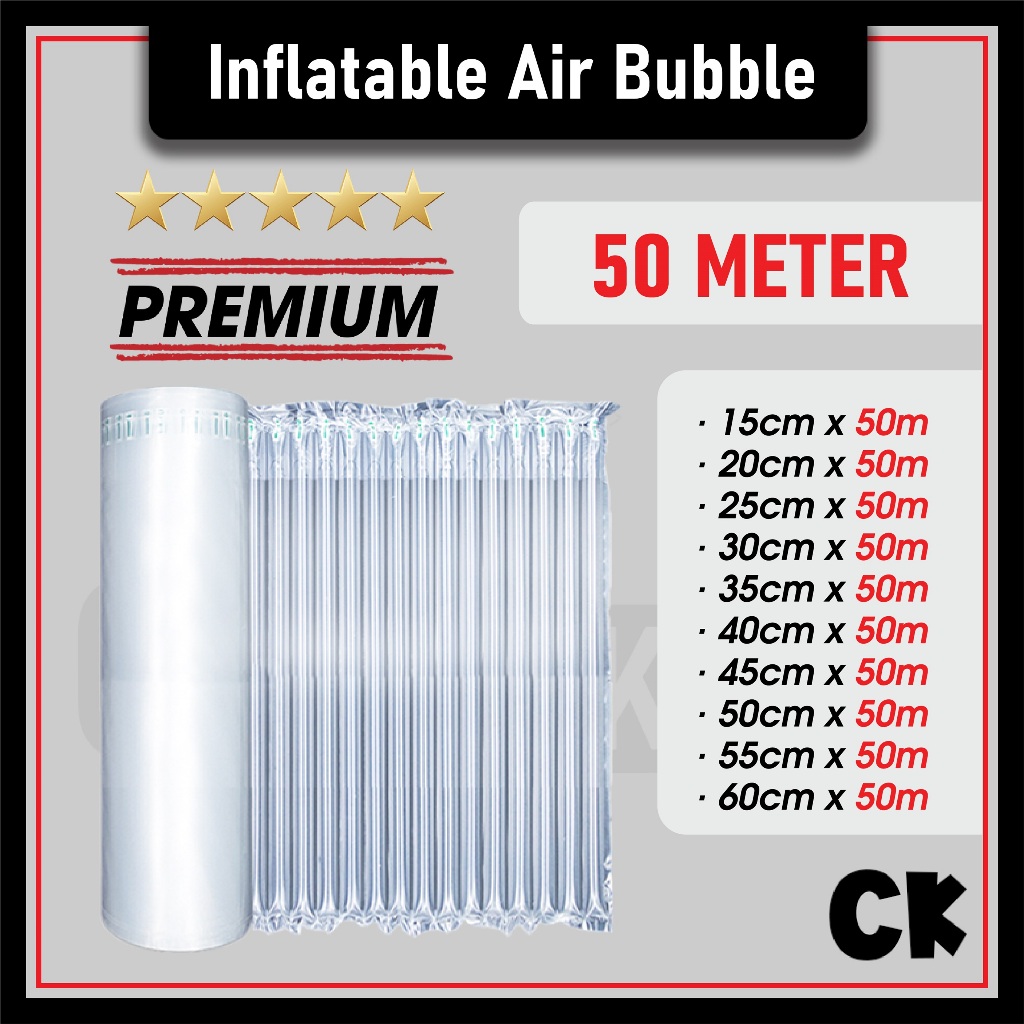 50mter SMALL INFLATABLE AIR BUBBLE PACKAGING PROTECTIVE BUBBLE WRAP ...