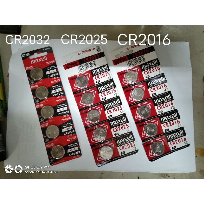 Ready Stock Original Maxell CR2016 / CR2025 / CR CR2032 3V Lithium Coin Cell Battery | Shopee ...