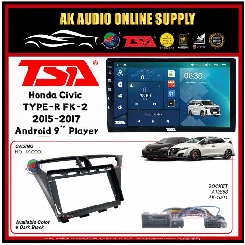 818 2+32GB TSA Honda Civic TYPE-R FK2 2015 - 2017 Android 9'' inch DSP ...