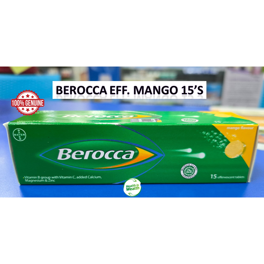 Berocca Eff. Mango 15's [exp: 3/25] | Multivitamin, B-complex, Energy ...