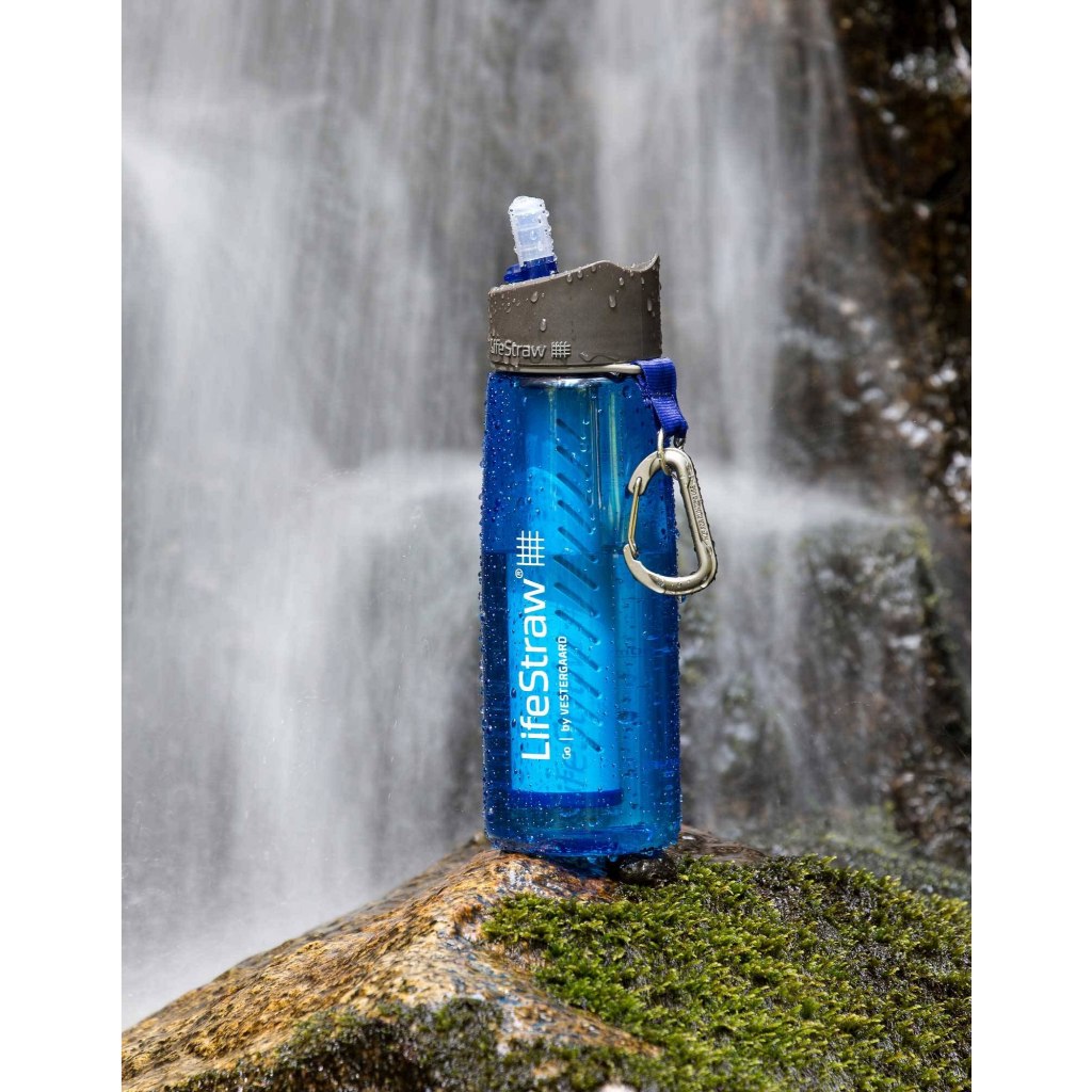 Lifestraw Go Water Filter Bottle 650ml with 2 Stage Filtration- Navy ...
