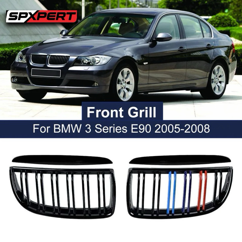 Bmw e90 front grill double line with color | Shopee Malaysia