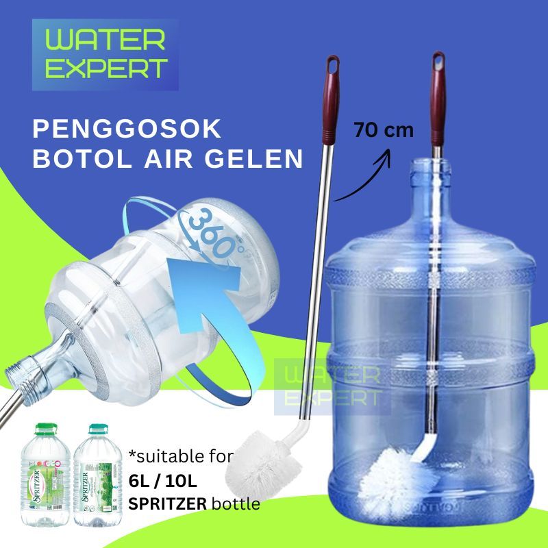 Gallon Water Dispenser Bottle Cleaning Brush Penggosok Air Botol Gelen ...