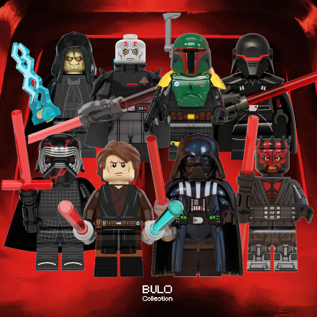 Star Wars Sith Custom Minifigures Darth Vader Anarkin Maul Ren Building ...