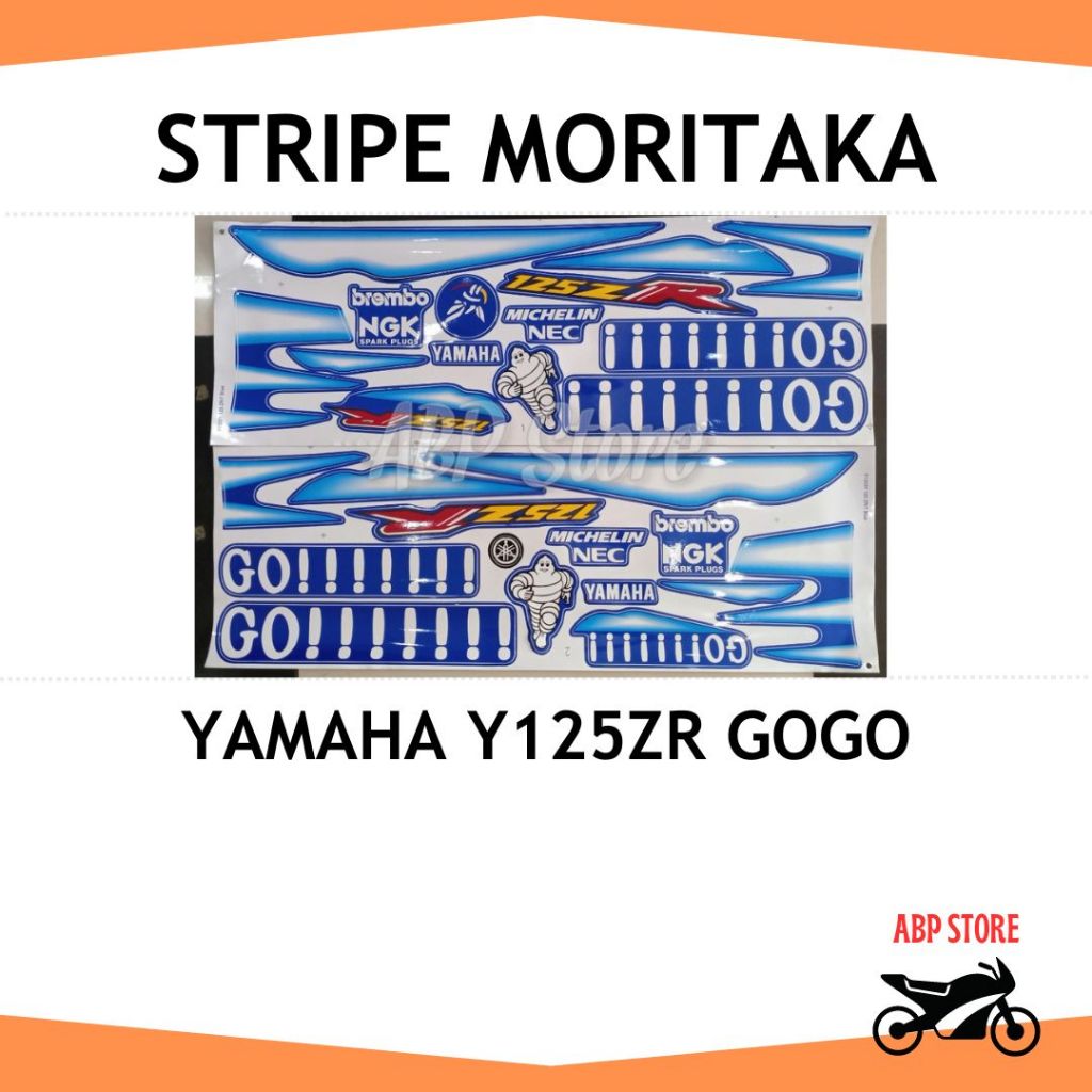 Stripe Moritaka Sticker Body Stiker Yamaha Y125Z Y125ZR GOGO - F1333 ...
