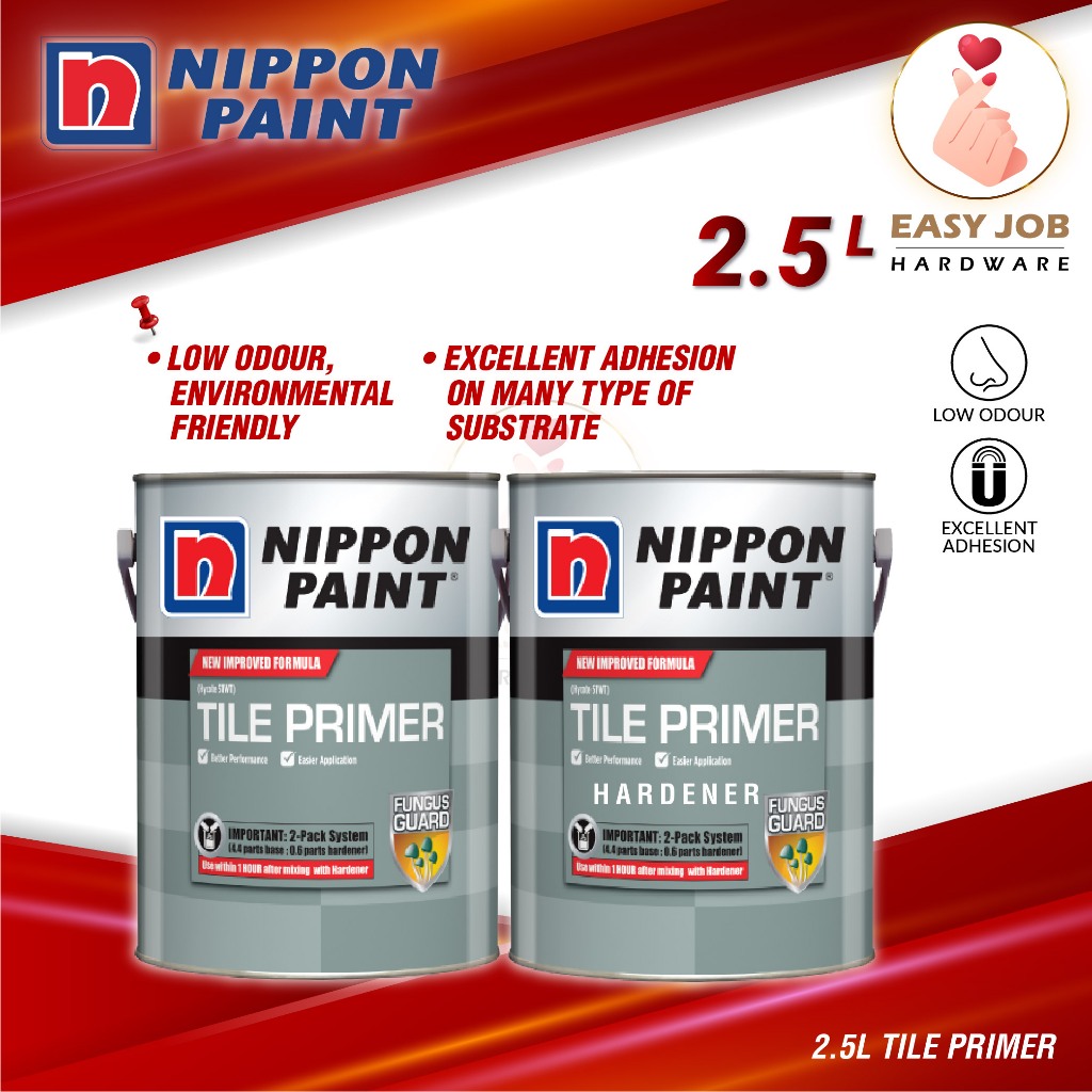 Nippon Paint 2.5L / 5L Tile Primer Tiles Paint Epoxy | Shopee Malaysia