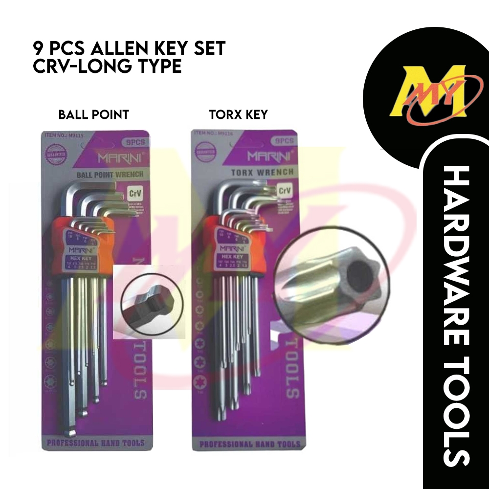 MY Ball Point Hex Key Set / Torx Key Set / Folding L-Shape Screwdriver ...