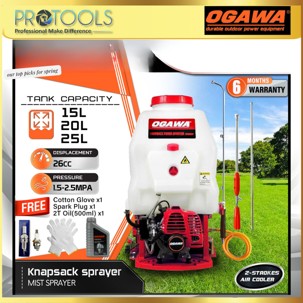 (FREE SHIP)OGAWA SP268MF 20L Knapsack Power Sprayer / Pam Racun Engine ...