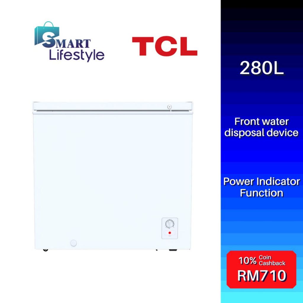 TCL 280L 5 Star Chest Freezer TCF-280FC | Shopee Malaysia