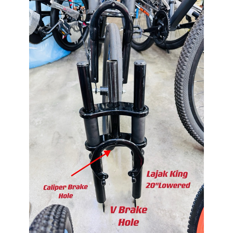 (FREE minyak CREASE) 20" Lowered Fork Downhill Suspension Fork Double ...