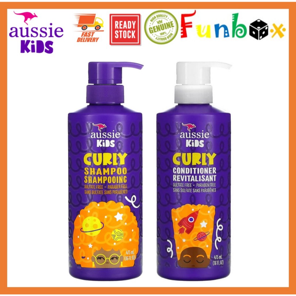 Aussie Kids Curly Shampoo / Conditional Sunny Tropical Fruit 475ml ...