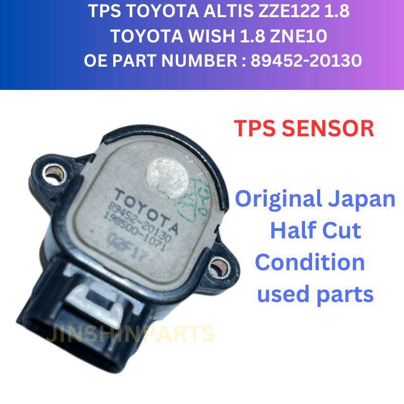 TOYOTA ALTIS ZZE122 WISH ZNE10 VIOS NCP42 THROTTLE POSITION SENSOR TPS ...