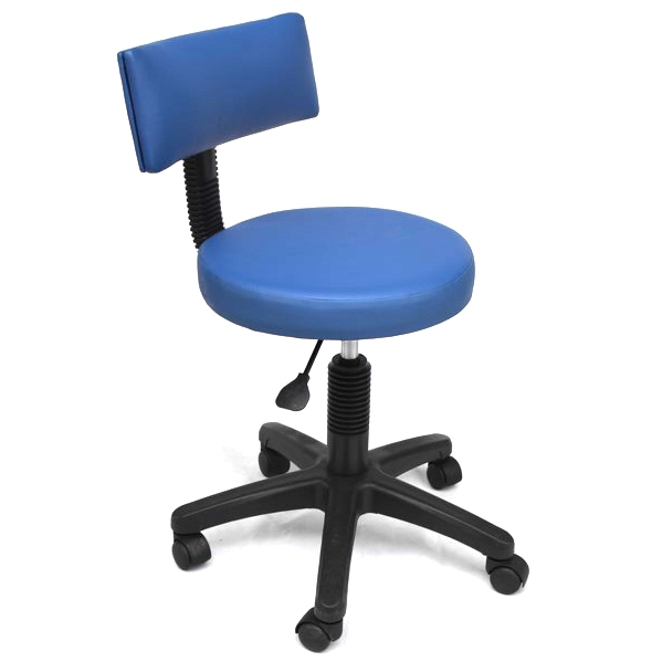 dental stool -adjustable seat height from 42 to 53 cm, 5 prong base ...