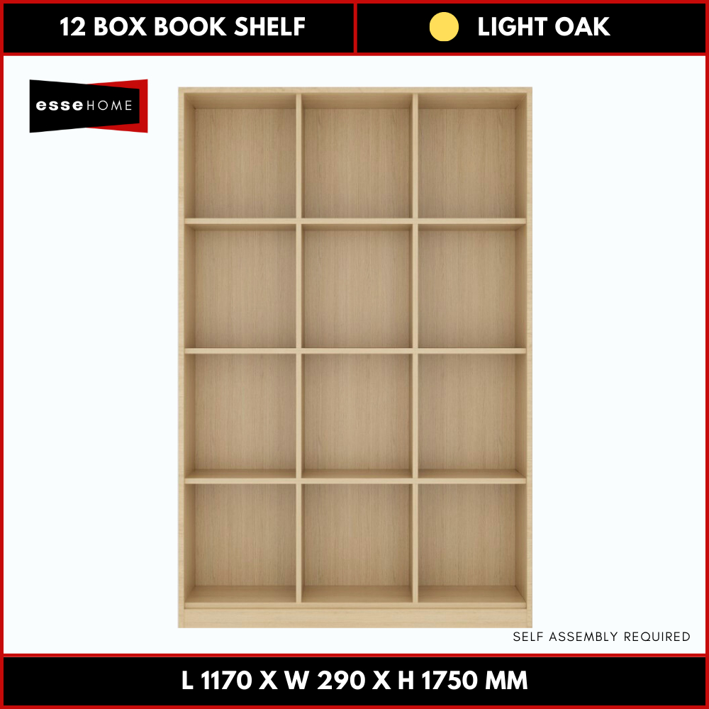 [175CM Tinggi] EsseHome 12 Box Book Shelf Book Rack Rak Buku Divider ...
