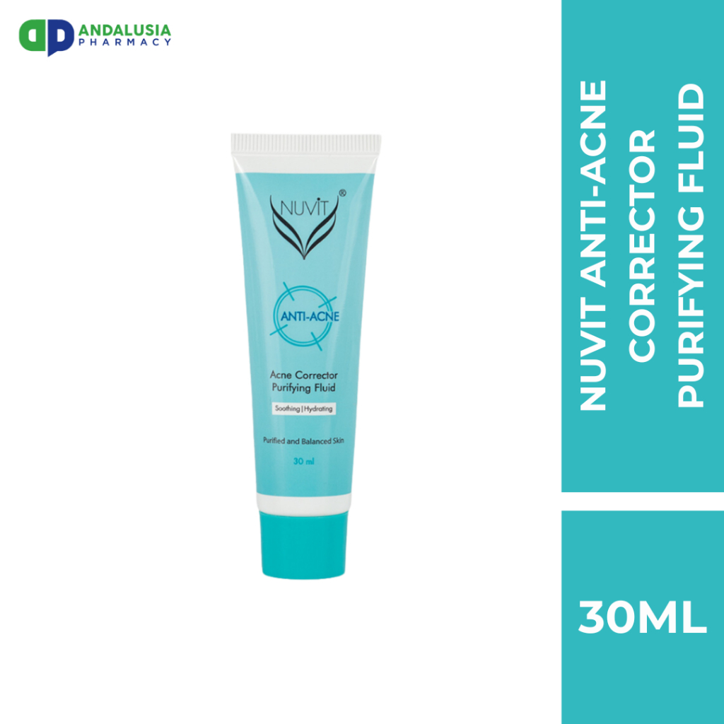 NUVIT ANTI-ACNE CORRECTOR PURIFYING FLUID 30ML (EXP: 12/2024) | Shopee ...