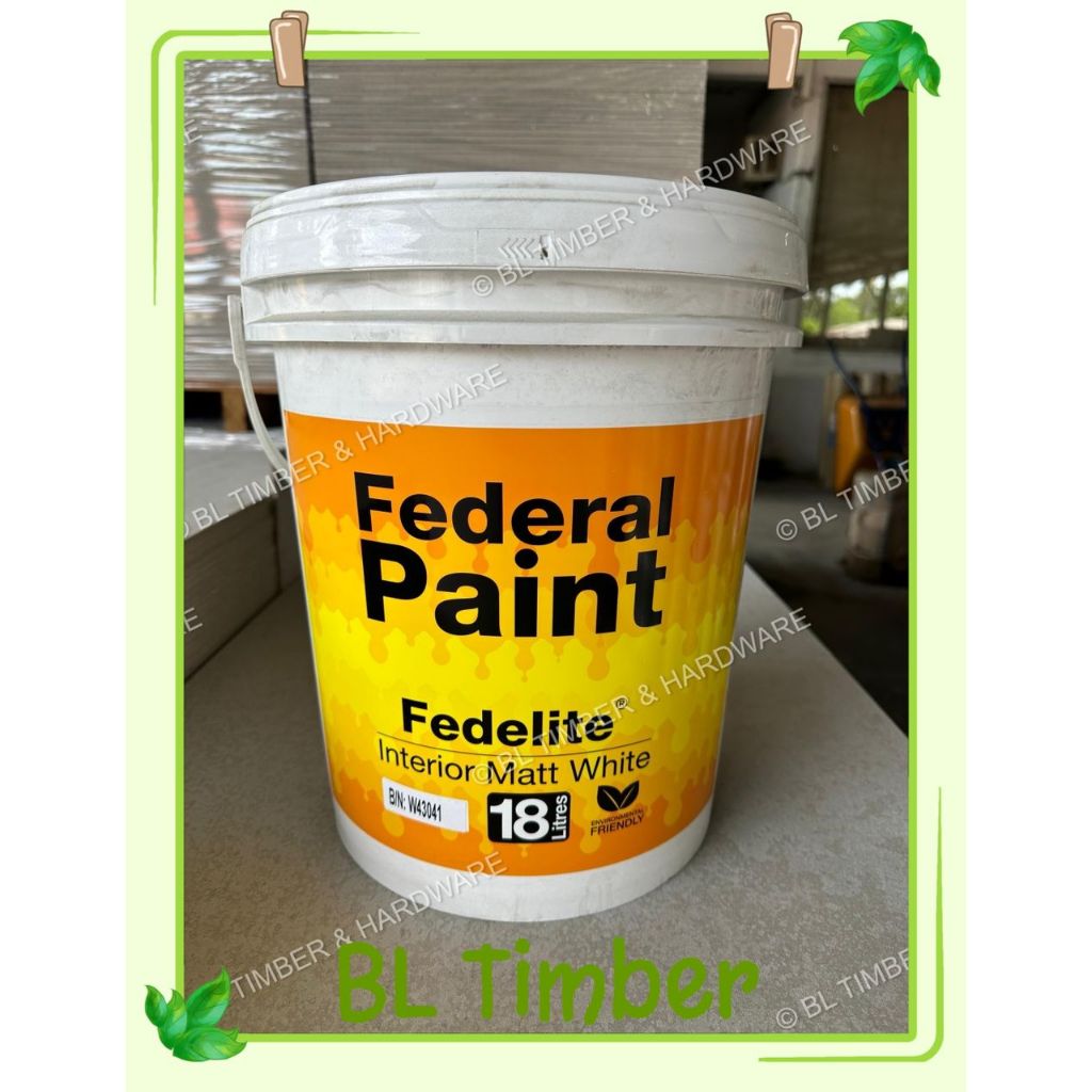 18Litre Federal Paint Fedelite White Emulsion 18L Wall | Ceiling Paint ...