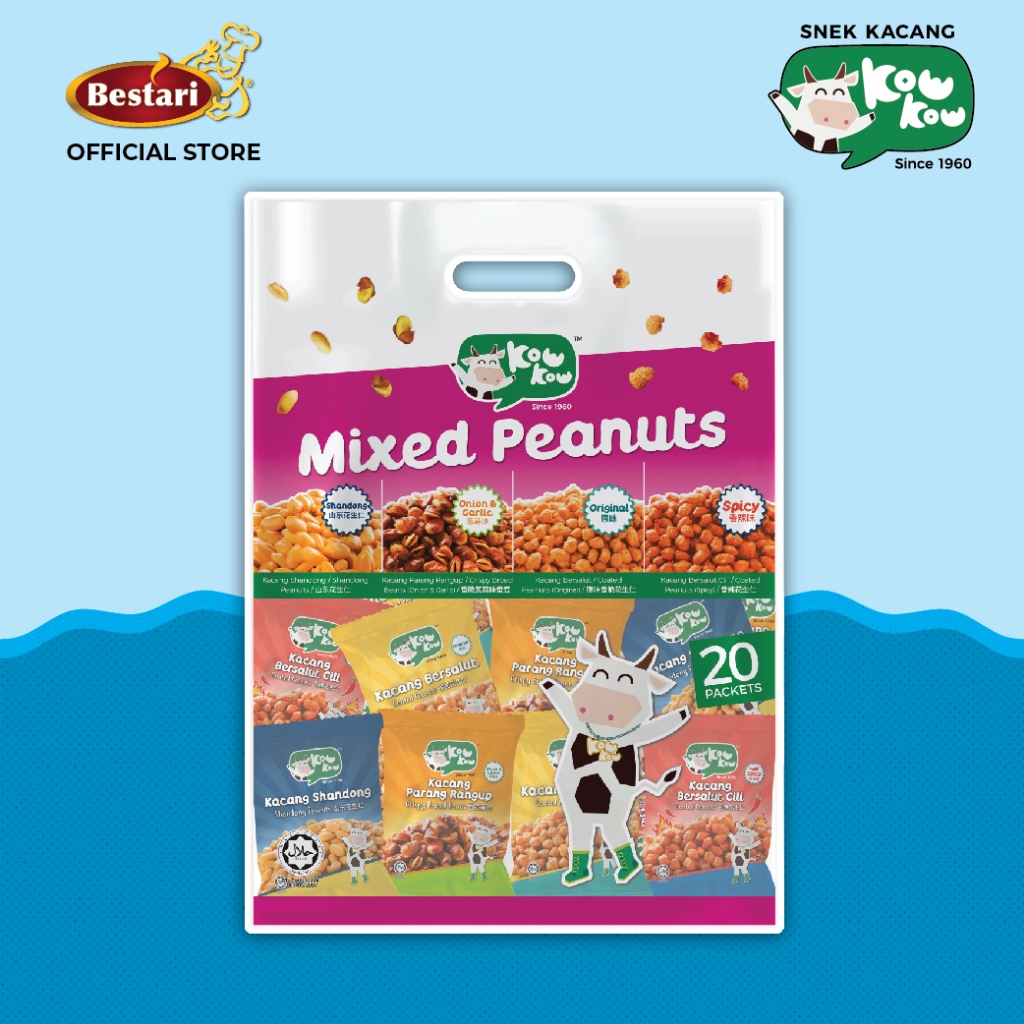 (READY STOCK) Kow Kow Mixed Peanuts 15 gm x 20 pkts | Shopee Malaysia