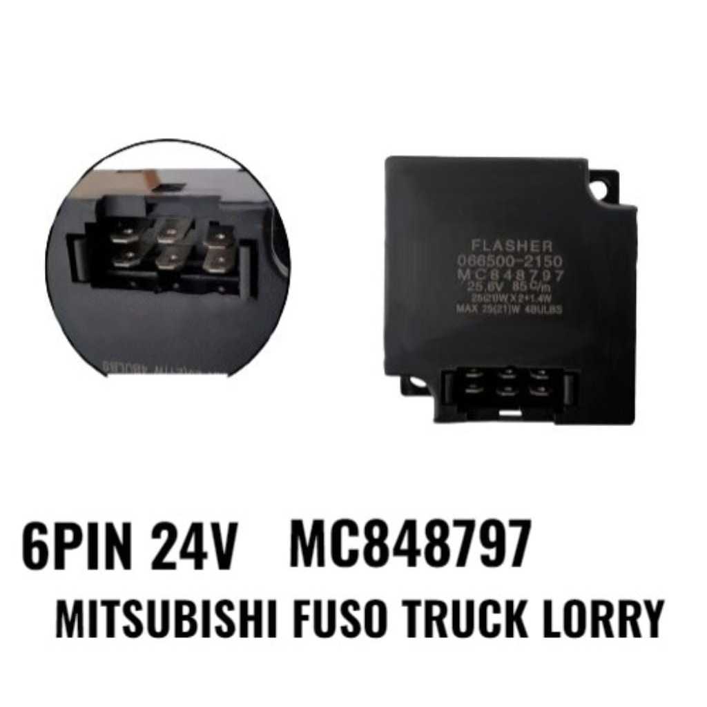Mitsubishi Fuso Canter Lorry 24V Flasher Unit Turn Signal Relay 6 PIN ...